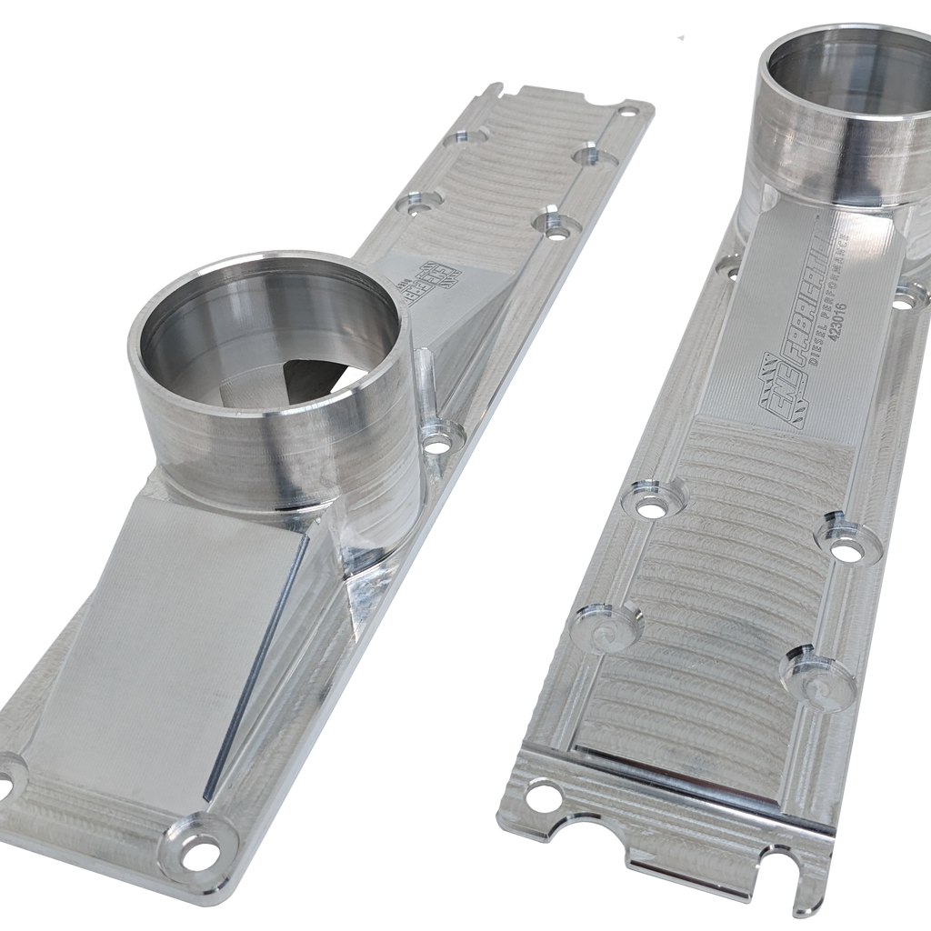 94.5-95 7.3L CNC Fabrication 3" 8 Bolt Billet Intake Plenums - 42301X ...